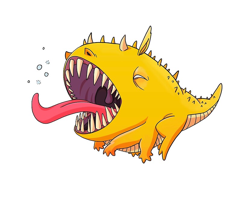"Yawning Monster" by VictoriaHamre | Redbubble