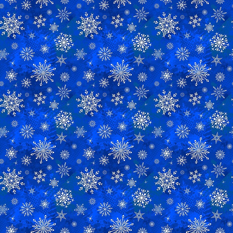 "Dark Blue Snowflakes Pattern" by diram | Redbubble