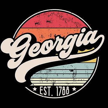 "Retro Georgia Distressed Sunset Design" Cap for Sale by gorillamerch ...
