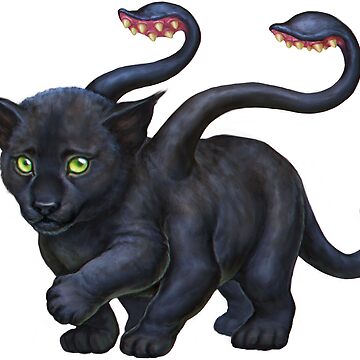 "Displacer Beast Cub" Sticker for Sale by ArcanaGames | Redbubble