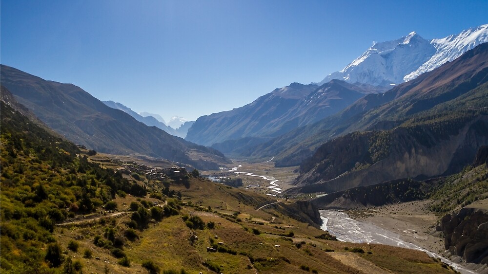 "The Manang Valley in Nepal" by journeysincolor | Redbubble