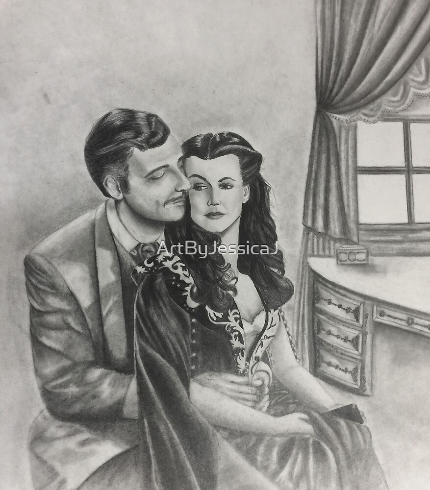 "Gone With the Wind Boudoir Drawing II" by ArtByJessicaJ | Redbubble