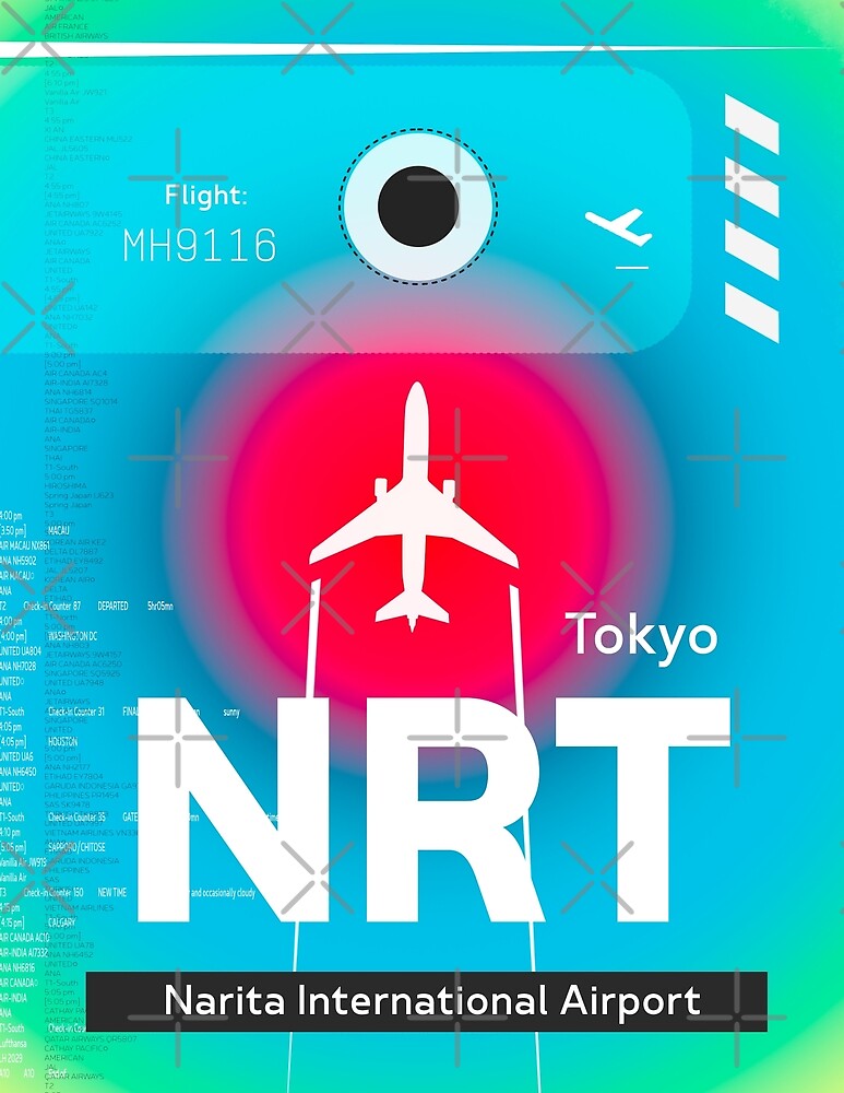"NRT Narita airport" by airportstickers K. G. | Redbubble