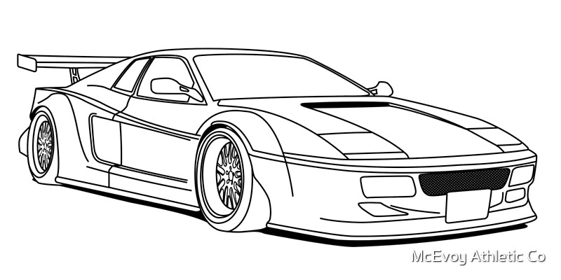 Car Outline Drawing