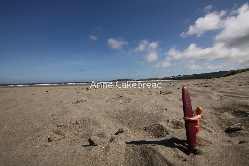 "toy surfer - Poppit Sands beach" by Anne Cakebread | Redbubble