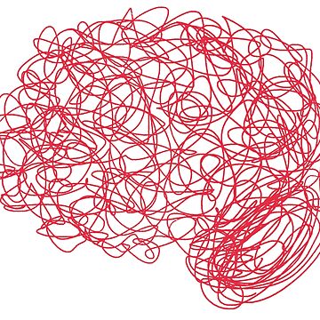 Lámina artística for Sale con la obra «Red Psychology Psych Doodle ...