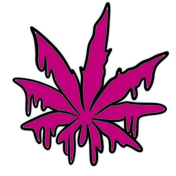 "Pink Dripping Weed Leaf" Greeting Card for Sale by StonersBliss ...
