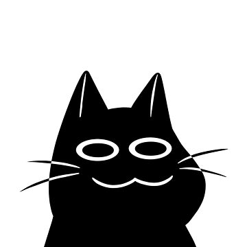 "Happy Black Cat " Sticker for Sale by umi-art-shop | Redbubble