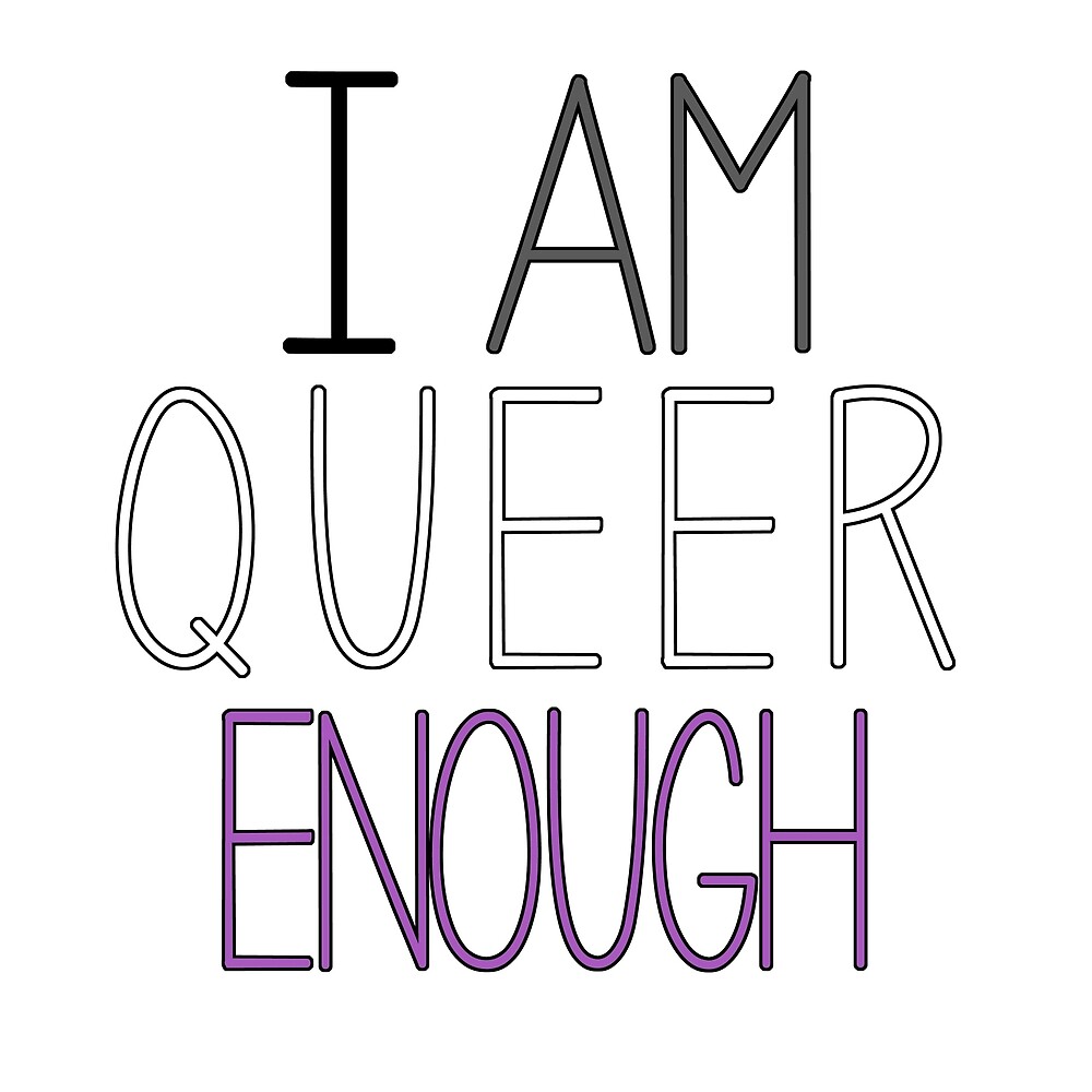 "Asexual Pride - I AM QUEER ENOUGH" by Aimeebee | Redbubble