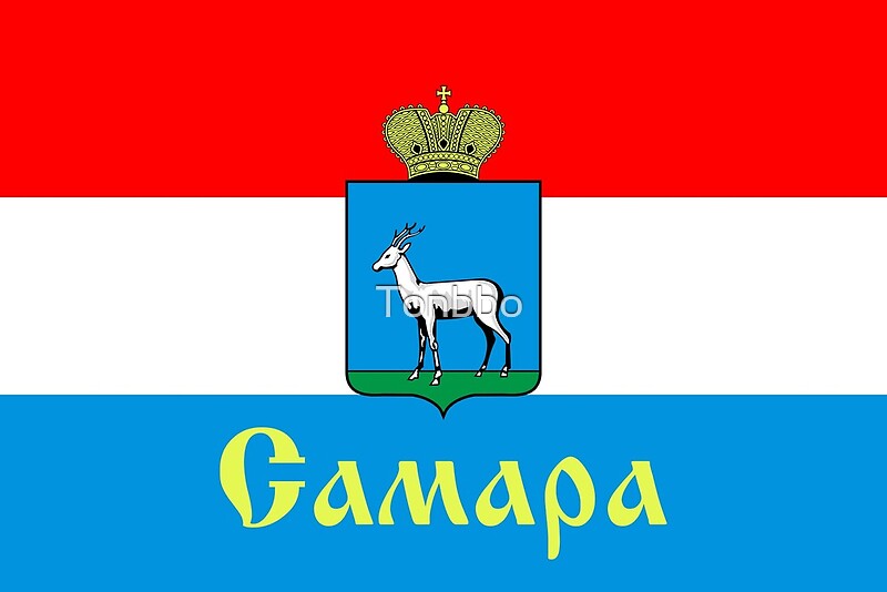 "Flag of Samara, Russia" by Tonbbo | Redbubble