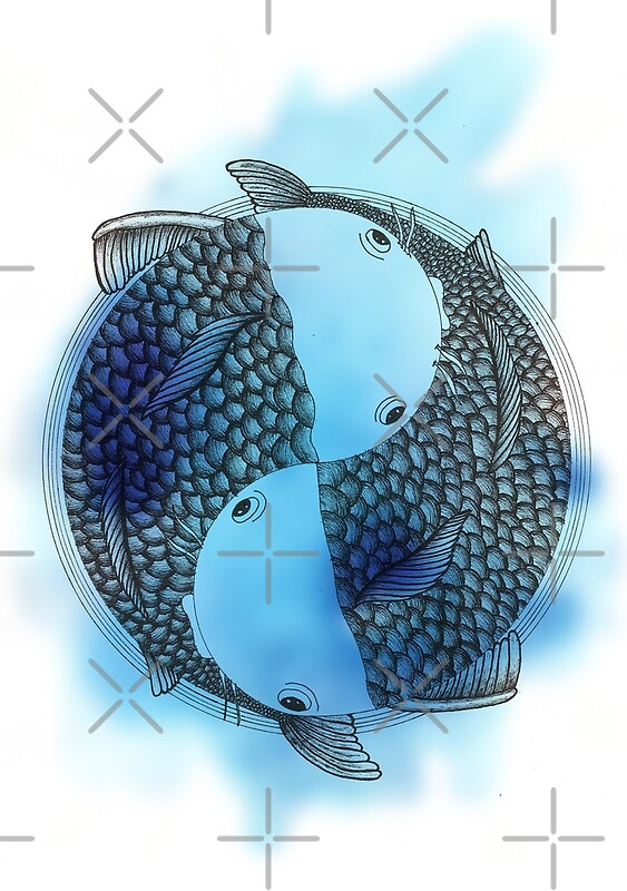 "Pisces - Fish Koi - Japanese Tattoo Style (color version)" by ...