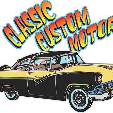 "Classic Custom Motor Car" Sticker for Sale by portokalis | Redbubble