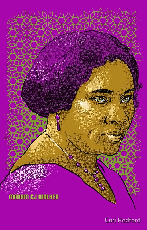 "Madam CJ Walker aka Sarah Breedlove " by Cori Redford | Redbubble