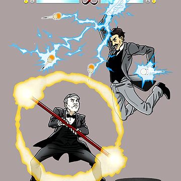 "Tesla versus Edison" Sticker for Sale by BetClark | Redbubble
