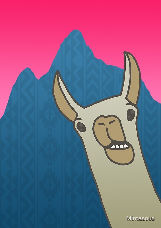 "Derpy Llama" by Mintasous | Redbubble