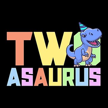 Pegatina for Sale con la obra «Fiesta de cumpleaños de dinosaurio Two ...