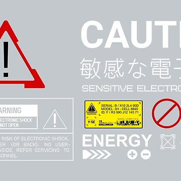 "Sensitive electronic device power battery decal " Sticker by Arez Xzan ...