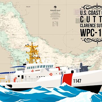 "Chart Art - Coast Guard Cutter Clarence Sutphin Jr (WPC-1147)" Art ...