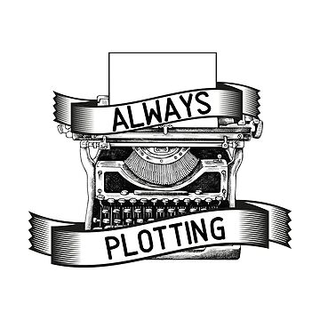 "Writer Life - Always Plotting" Sticker for Sale by humnoo | Redbubble