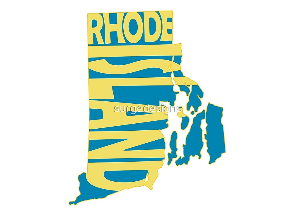 "Rhode Island State Word Art" by surgedesigns | Redbubble