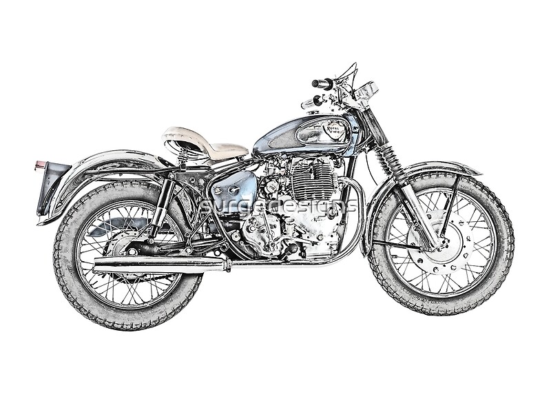 "1967 Royal Enfield Interceptor 750 Motorcycle" by surgedesigns | Redbubble
