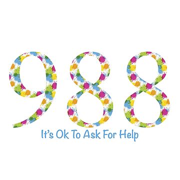 "Dial 988" Sticker for Sale by BrittanyRathel | Redbubble