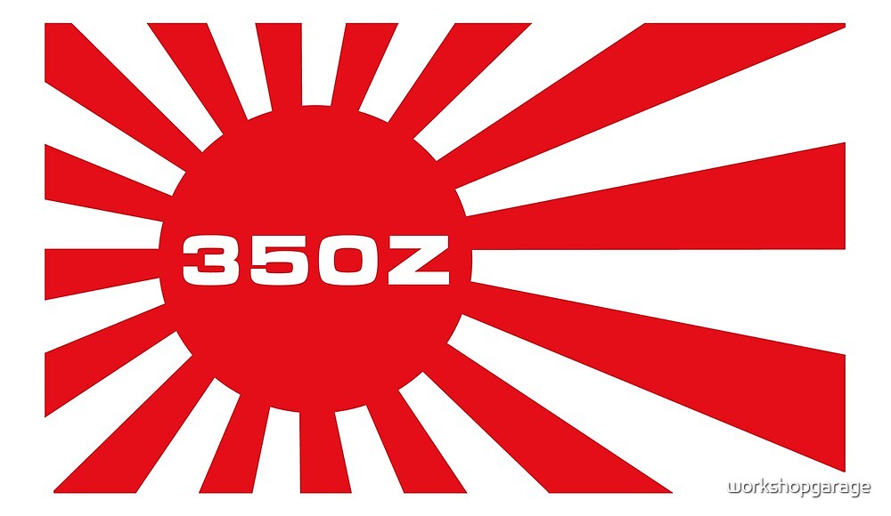 "JDM-RISING-SUN-NISSAN-350Z" by workshopgarage | Redbubble