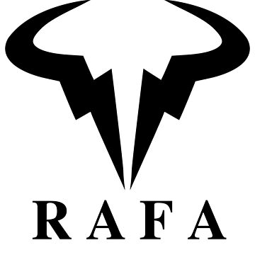 "Rafa. Rafael Rafa Nadal Raging Bull Logo on White" Graphic T-Shirt for ...