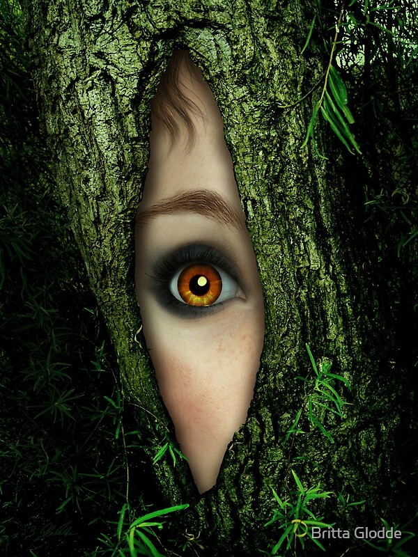 "Golden Eye in a green Tree" by Britta Glodde | Redbubble