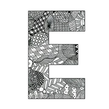 "Zentangle E" Art Board Print for Sale by Ally Gracie | Redbubble