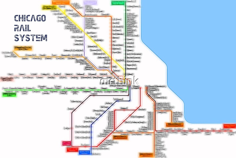 "Chicago Rail System" by mrthink | Redbubble