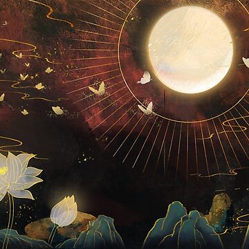 "Chinese art, Chinese Beautiful Moon Art, Night view Digital Art ...