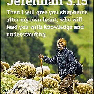 "Jeremiah 3:15" Sticker for Sale by debradeka | Redbubble