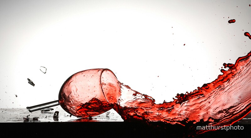 "Smashing Wine Glass" by matthurstphoto | Redbubble