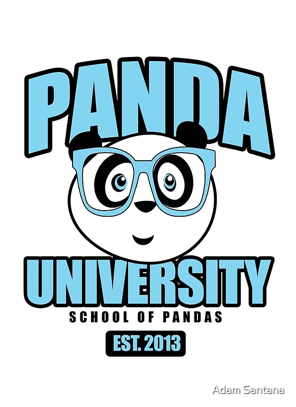 "Panda University - Blue" by Adam Santana | Redbubble