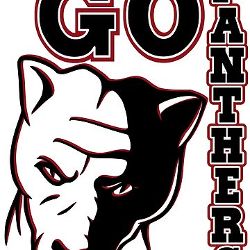 "Go Panthers Sports Team Spirit Design in Black and Maroon" Poster for ...