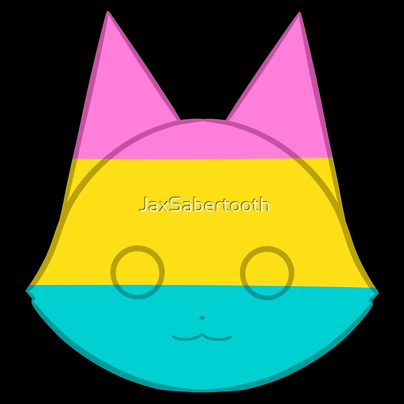 "Pansexual Cat Icon Design" by JaxSabertooth | Redbubble