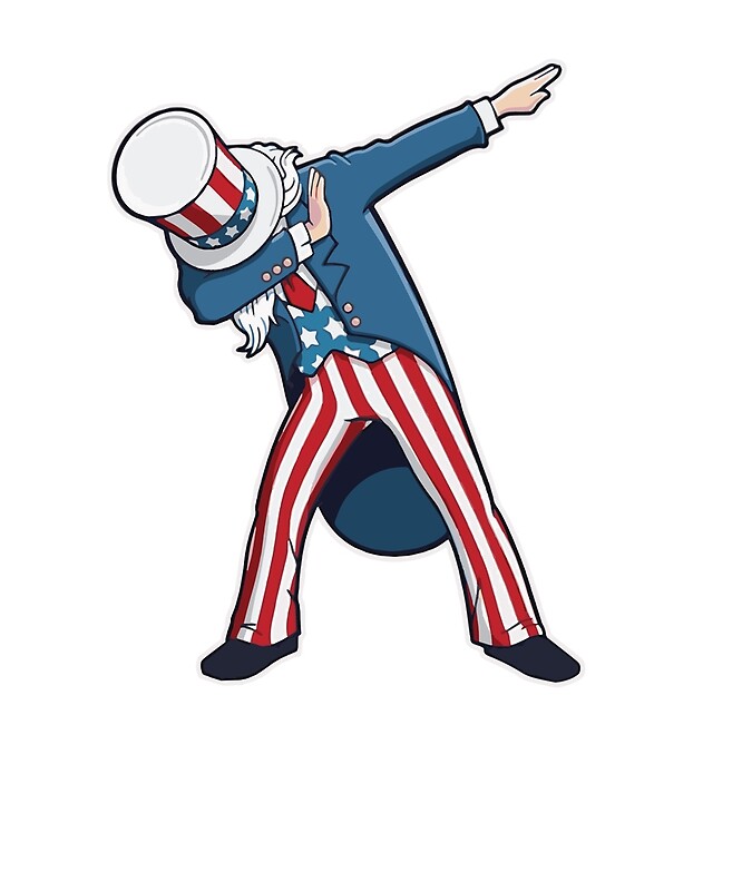"Merica - Dabbing Uncle Sam - Funny 4th of July Party shirt" by James ...