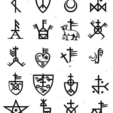 "Ancient Merchant Symbols" Art Board Print for Sale by OKAYGO | Redbubble