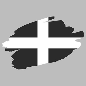 "Cornish flag brush stroke" Sticker for Sale by CornishPanda | Redbubble