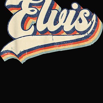 "Elvis Name Personalized Vintage Retro" Sticker for Sale by ...
