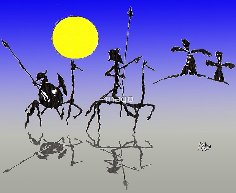 "Don Quijote y Sancho Panza - Digital color" by mago | Redbubble