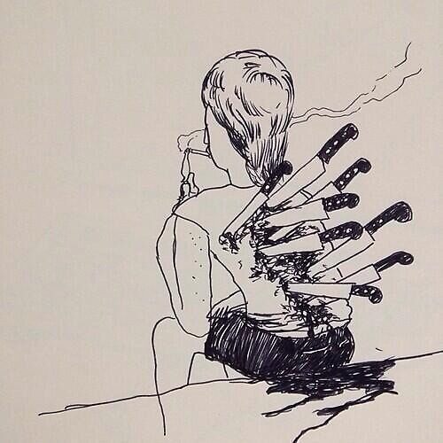 "Backstab illustration " by alexlidster | Redbubble