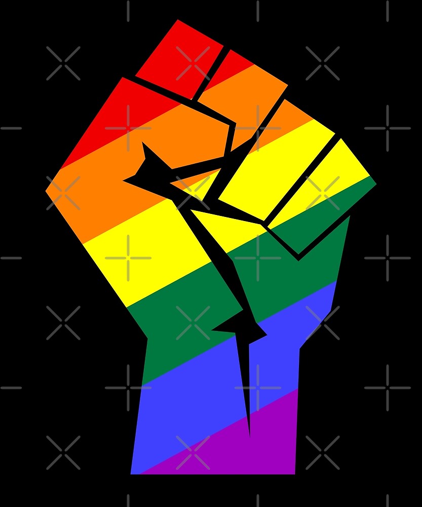 "Resist - Pride Rainbow Flag Fist LGBT" by Somebody Who Gives a Damn ...