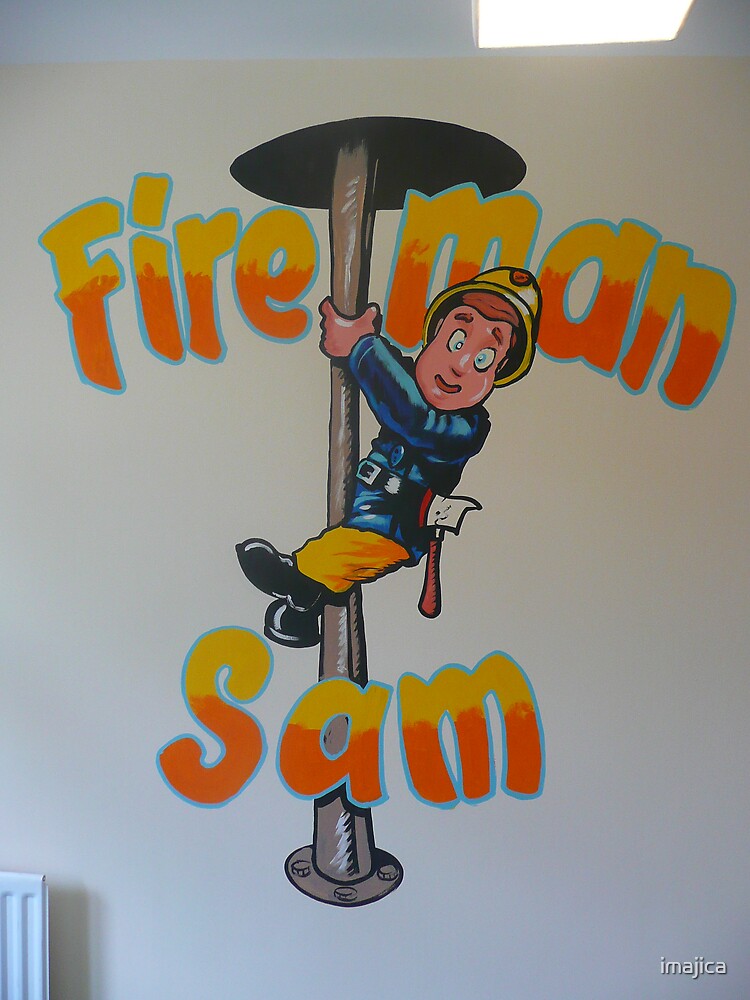 "fireman sam wall mural" by imajica | Redbubble