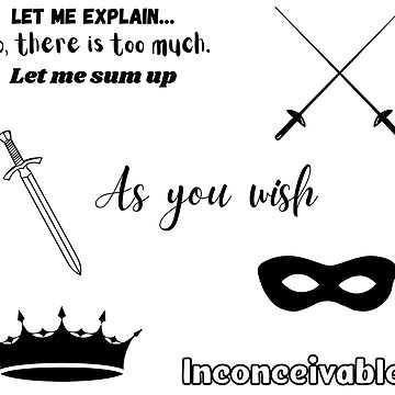 "Princess Bride Sticker Set" Sticker for Sale by QuotableYou | Redbubble