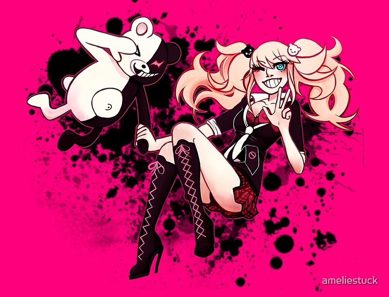 "Junko Enoshima and Monobear Danganronpa" by ameliestuck | Redbubble