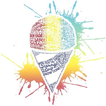 "Snow Cone - Summer Typography Art" Art Print for Sale by rivermill ...
