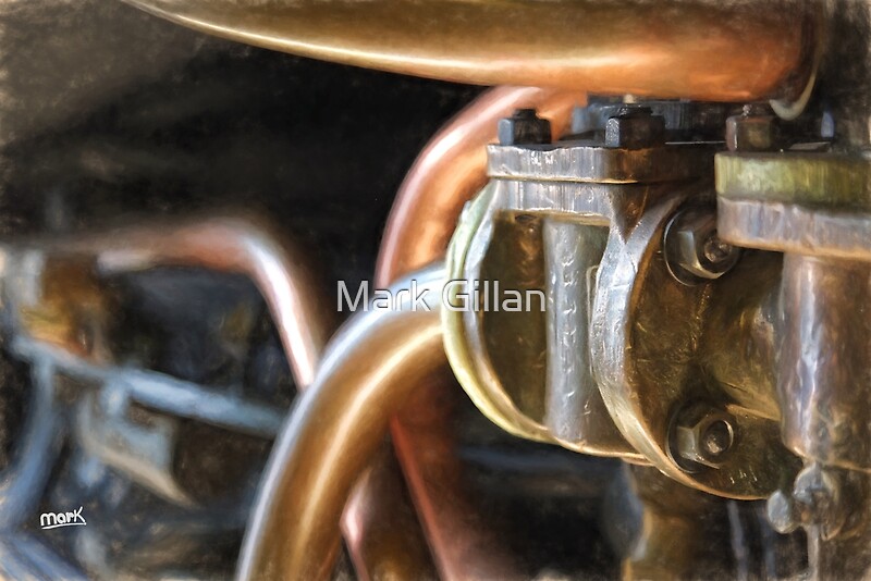 "Steam Train Engine Works in Pastels" by Mark Gillan | Redbubble