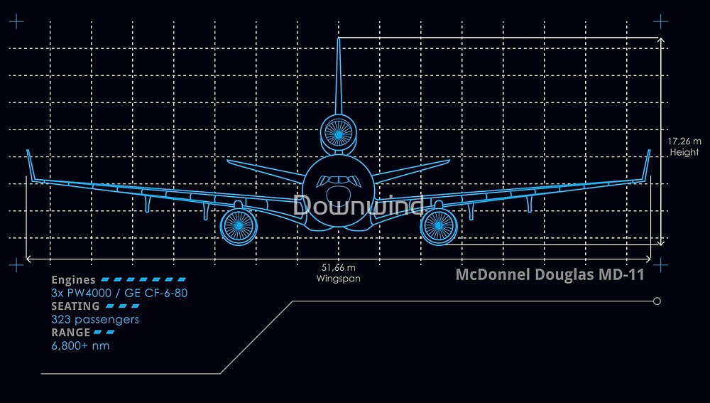 "MD-11 Schematics" by Downwind | Redbubble